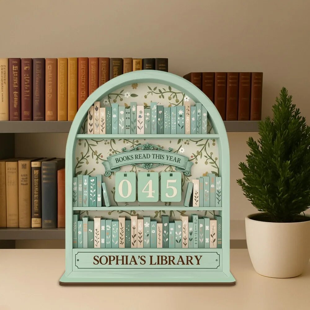 Деревянный трекер чтения книг Green