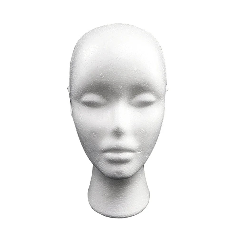 Пенопластовая модель головы манекена Foam Mannequin Head Белый, TypeB