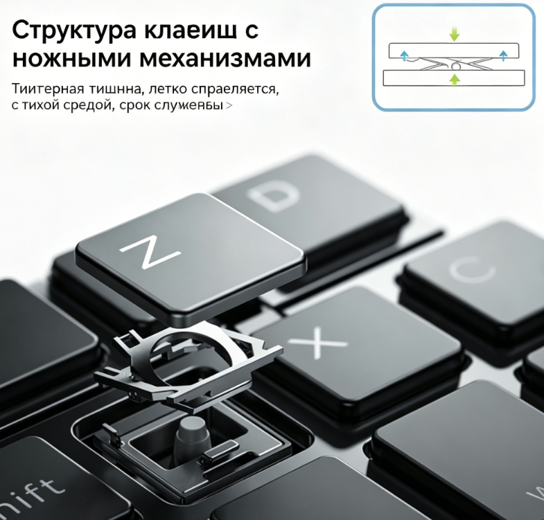 Складная беспроводная клавиатура Bluetooth, для телефона, планшета и ноутбука белое