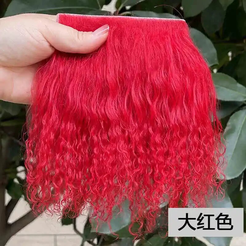 Красный монгольский мех для парика куклы BJD OB11, цвет 49. Red