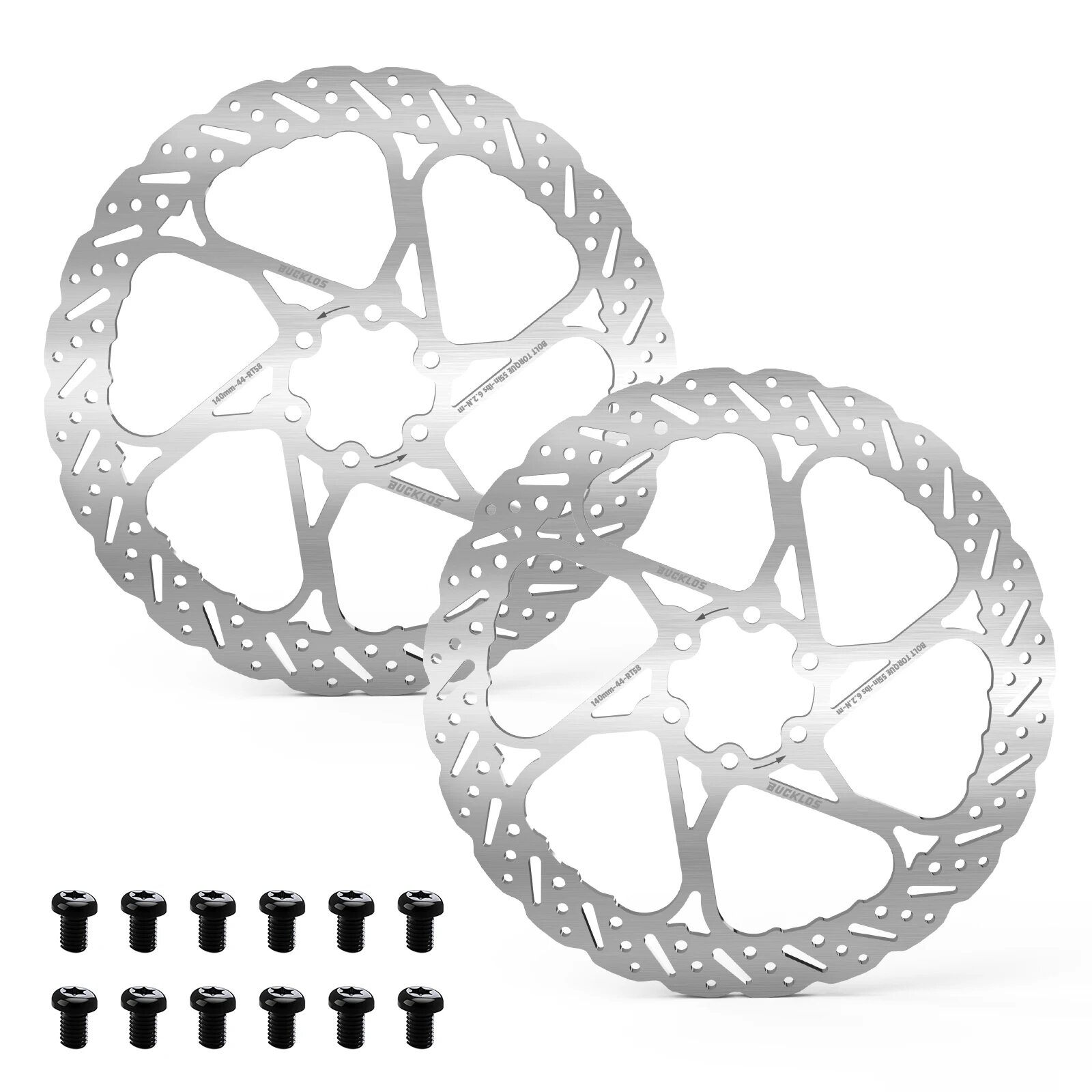 Дисковые тормозные роторы BUCKLOS 140 мм, 2 шт.