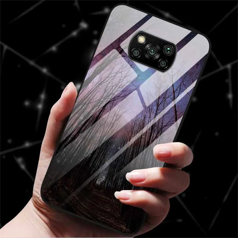 Для Xiaomi Poco X3 Pro Чехол из закаленного стекла Задняя крышка Чехол для POCO X3 NFC Redmi Note 9 9s 9 s Pro Чехол для телефона Poco X 3 Pro NFC