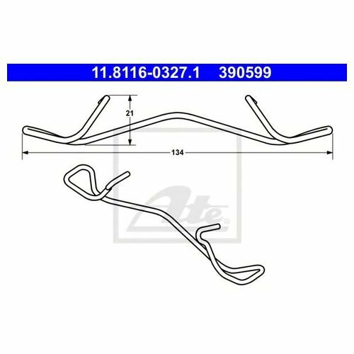 Пружина тормозного суппорта Ate 11811603271 для Volvo XC90 I