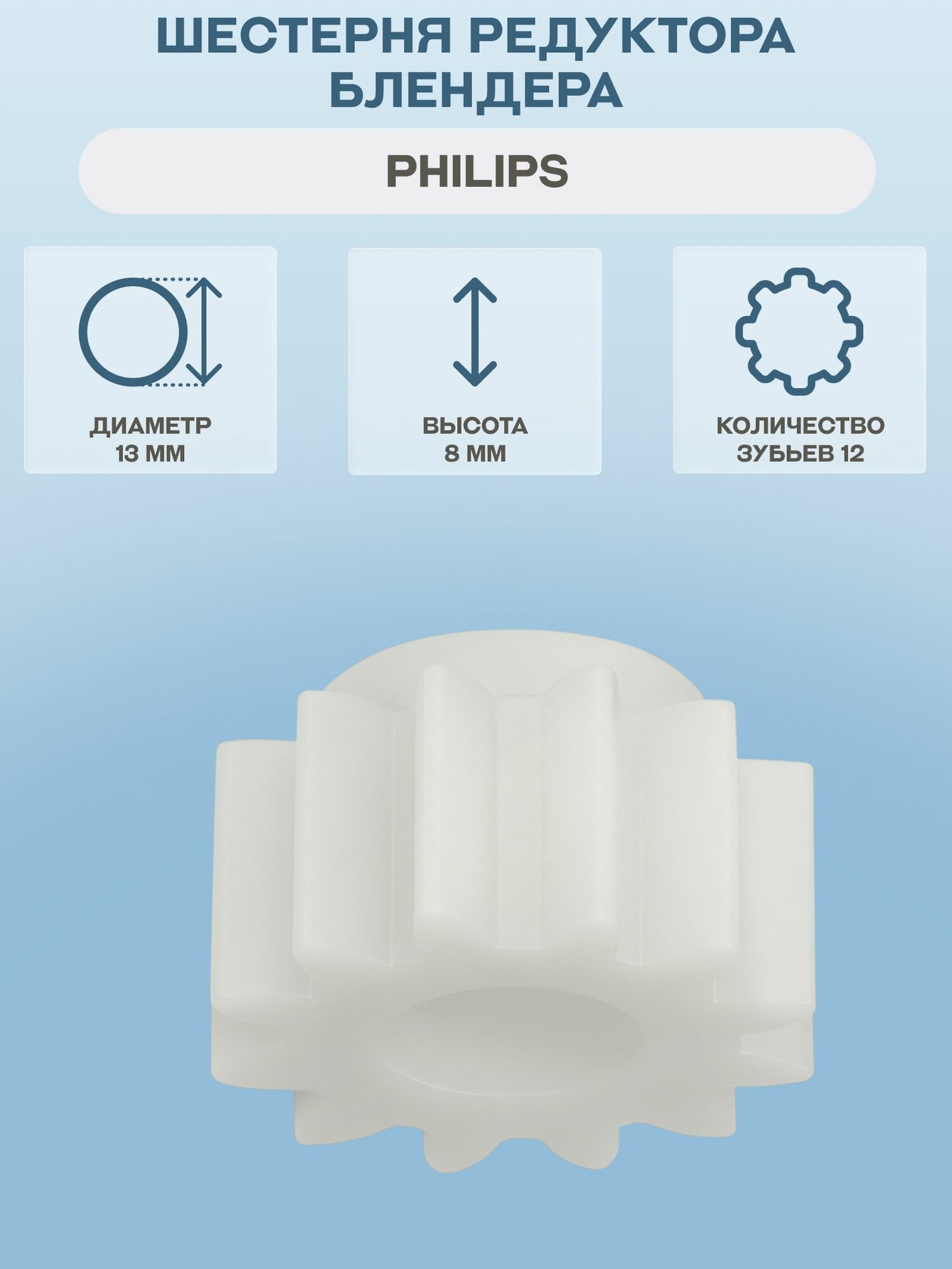 Шестерня для блендера Philips/DF 93f