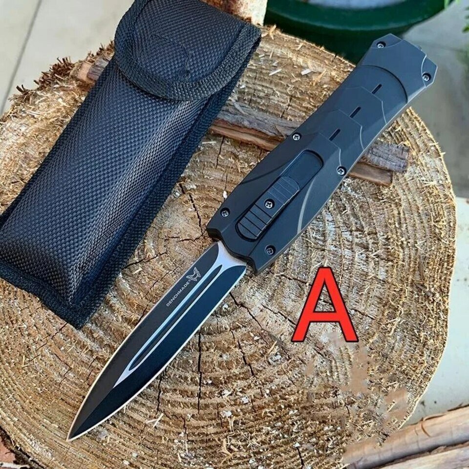 Microtech Mini Automatic Knife Лезвие 440C Ручка из цинкового сплава OTF Пружинный кинжал с двойным лезвием Наружные тактические EDC ножи
