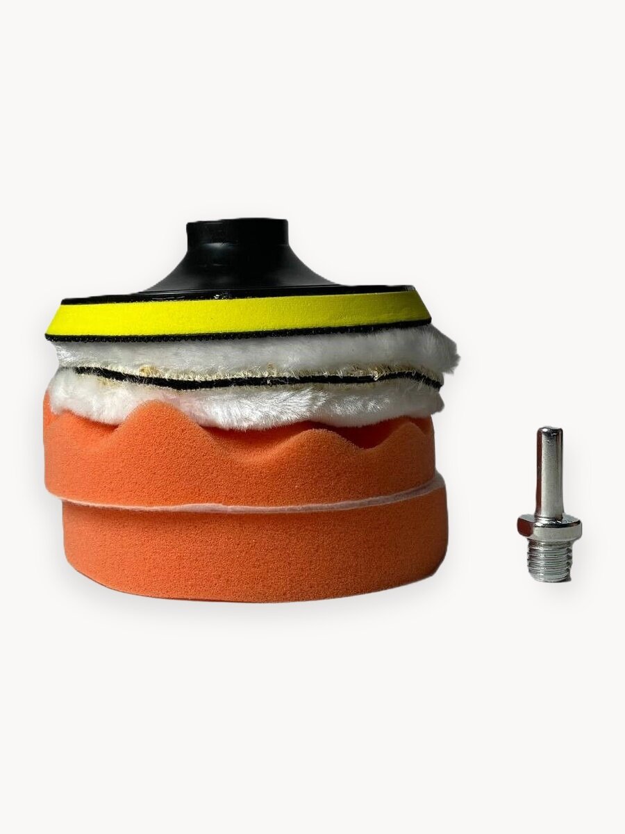 Круги полировальные для полировки кузова авто и фар, губка для автомобиля, насадки 125 мм