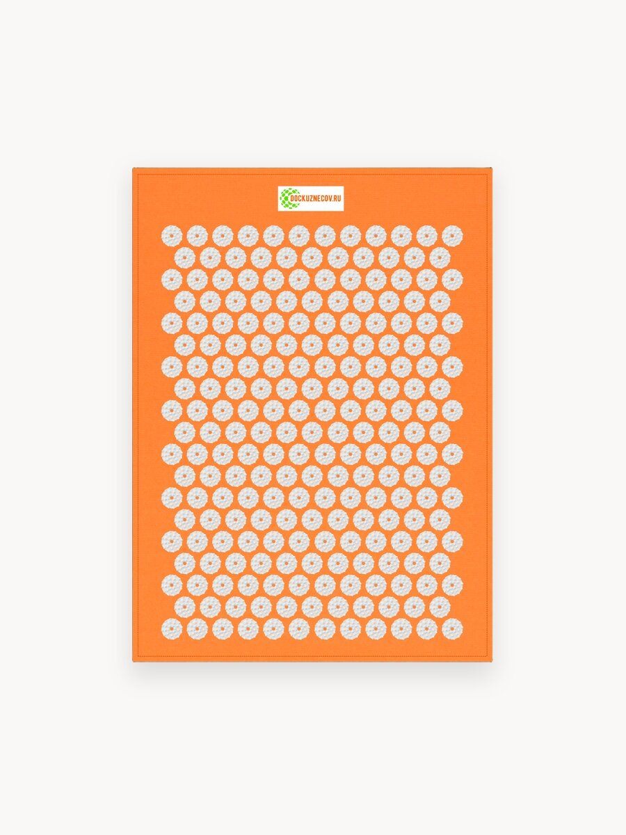 Аппликатор Кузнецова DR.KUZNETSOV, 65x47 см, массажный коврик для спины и шеи, оранжевый