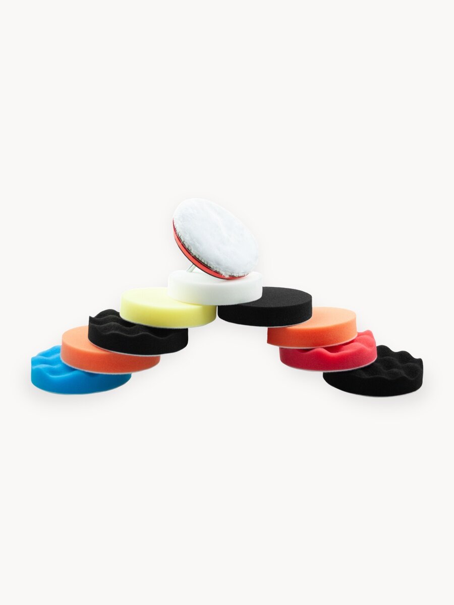 Круги полировальные на липучке ARVIDEN на подошву 125 мм для полировки кузова авто и фар 12 шт.