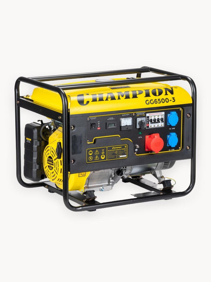 Генератор бензиновый бензогенератор GG6500-3 6,8 кВт, мощность двигателя-11 кВт