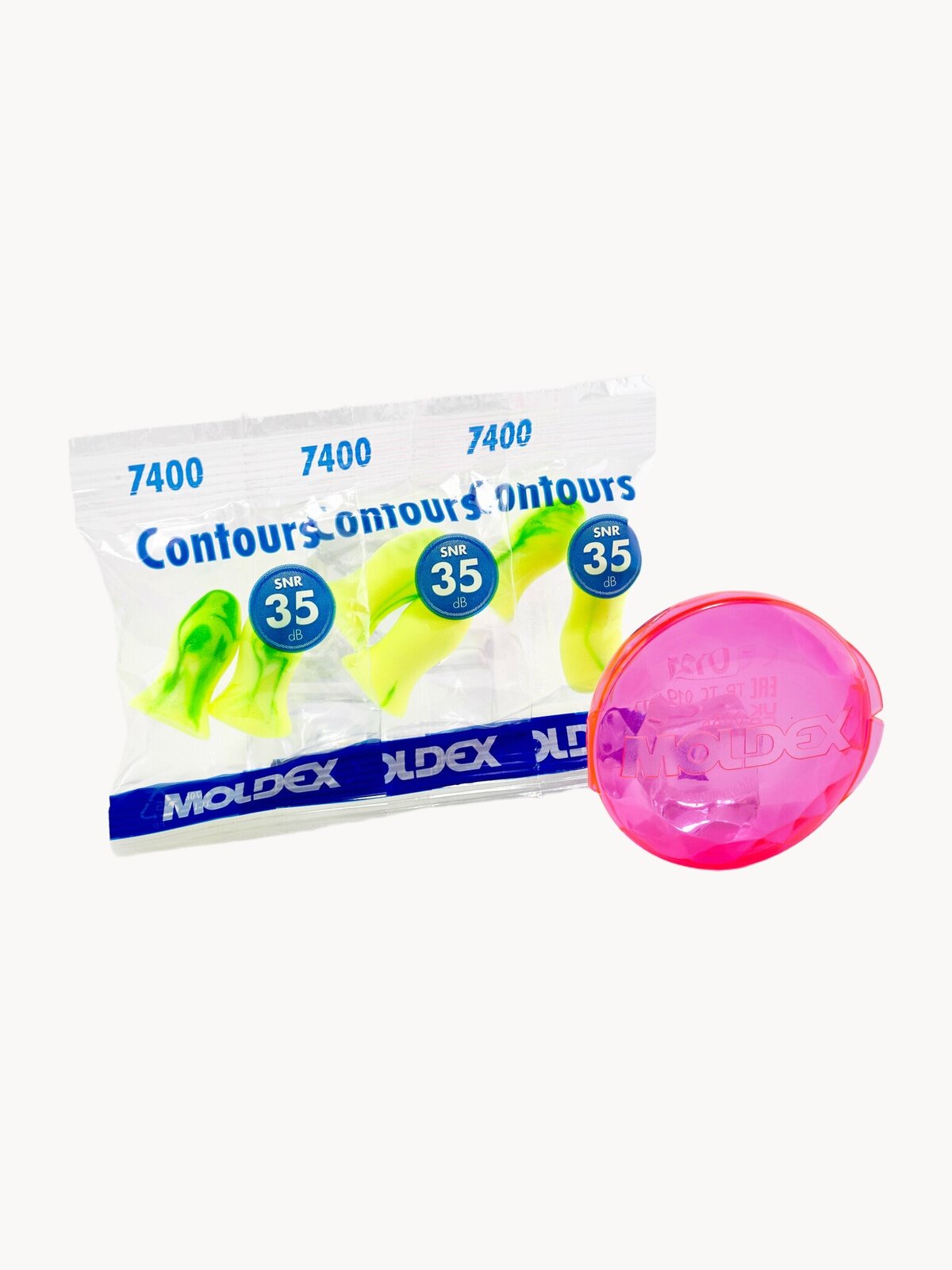 Беруши для сна анатомические (противошумные вкладыши) Moldex Contours, 3 пары с кейсом