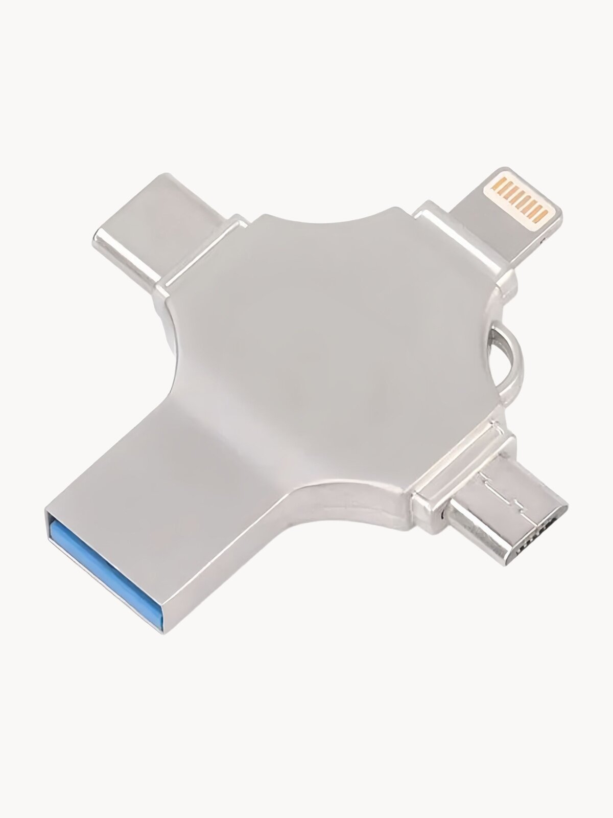 Флешка 1ТБ многофункциональная, для iOS/Android/Windows, металл