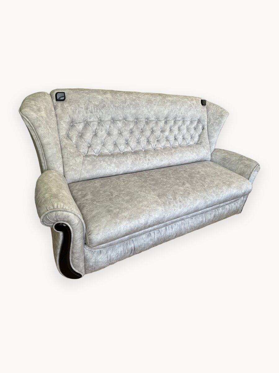 Под заказ. Диван-кровать "Фаворит" механизм трансформации "Казачок" цвет-светло серый мрамор. SIESTA BRILLIANT