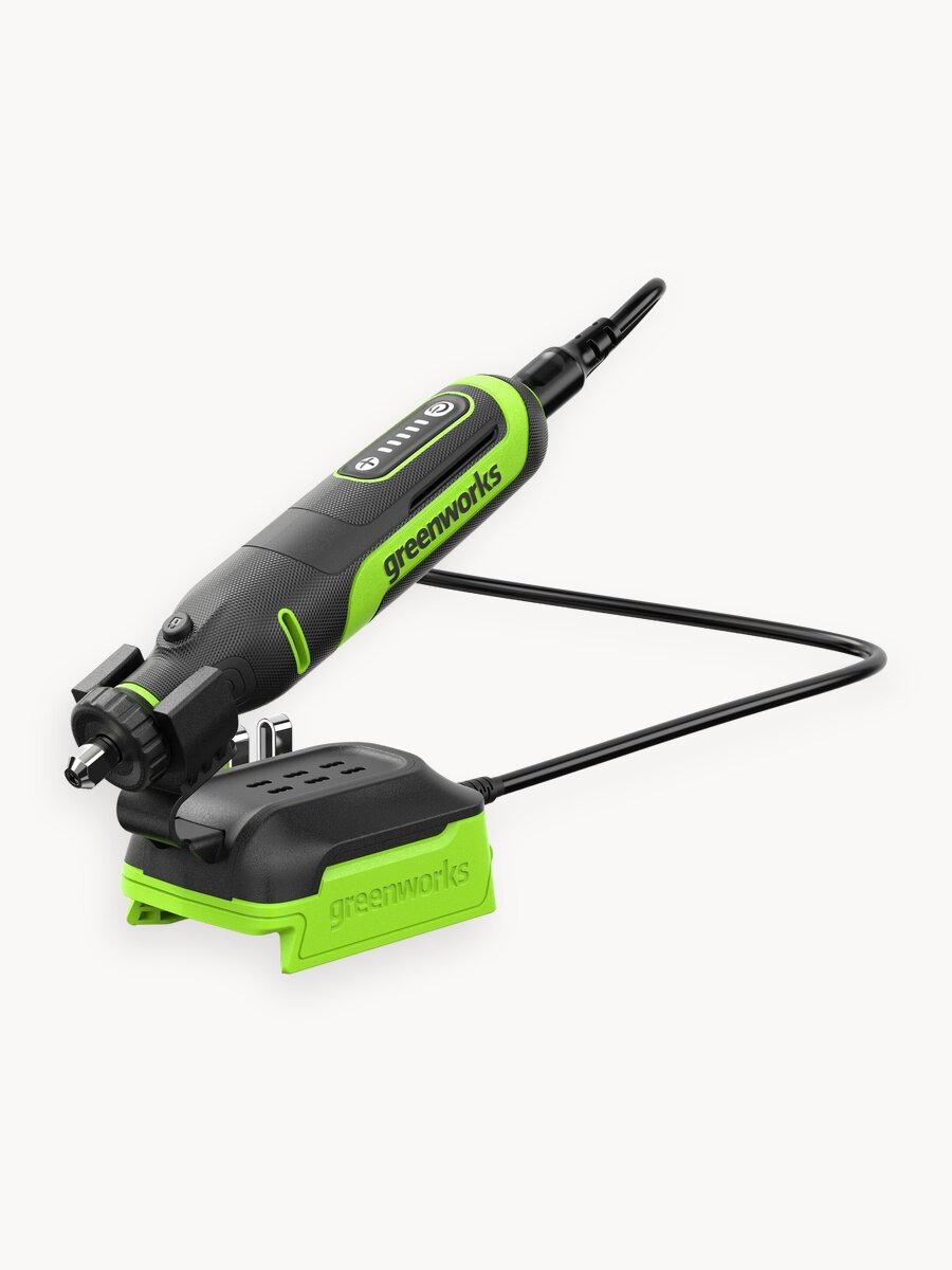 Гравер Greenworks 24V, б/щ, без АКБ и ЗУ, сумка