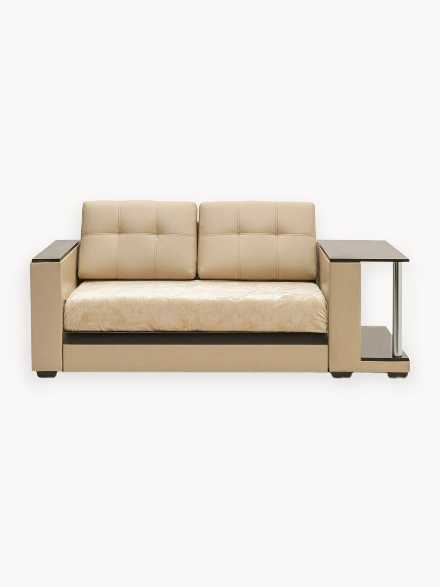 Чехол на сидение дивана от 180 см. до 210 см. Орнамент Бежевый-Клео.