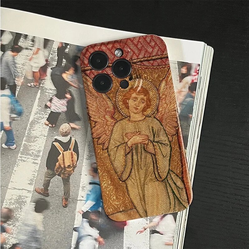 Чехол для телефона с вышивкой ангела для iPhone 13 Mini 12 11 Pro 14 15 16 Se 2, For iphone13 MINI