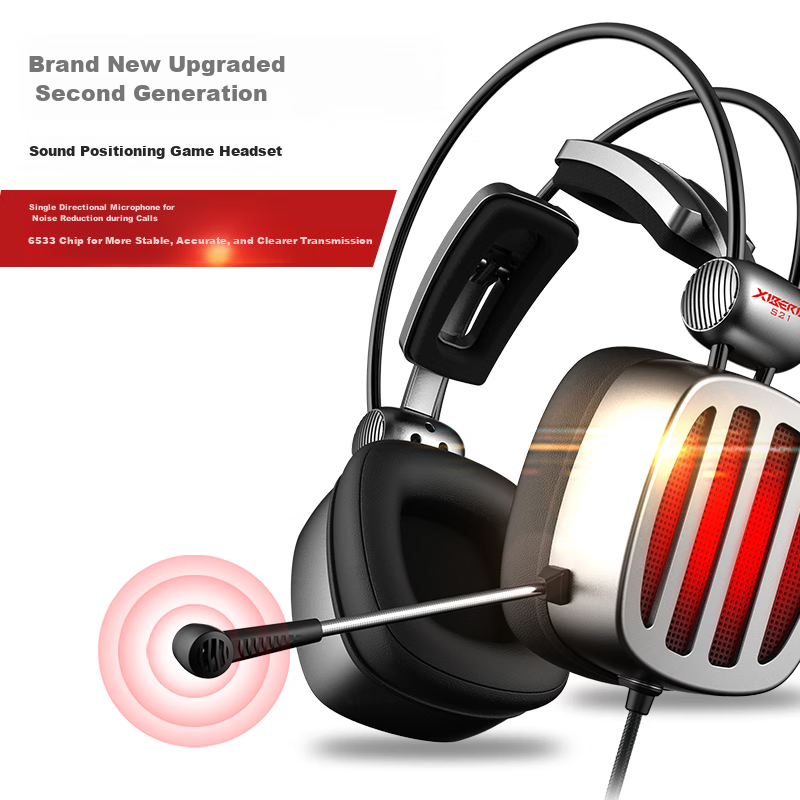 Проводные наушники XIBERIA S21 Gaming Headset, цвет серебристый