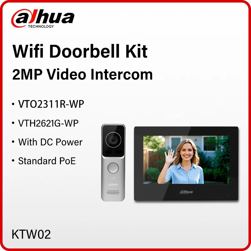 Dahua Wi-Fi видеодомофон 2MP KTW02