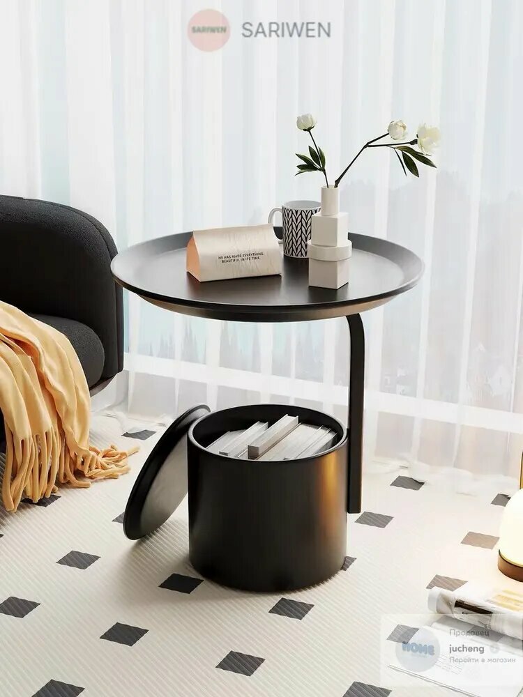 Тумба прикроватная LjM SARIWEN, металл, глянцевая, антибактериальная, 28x40x48 см