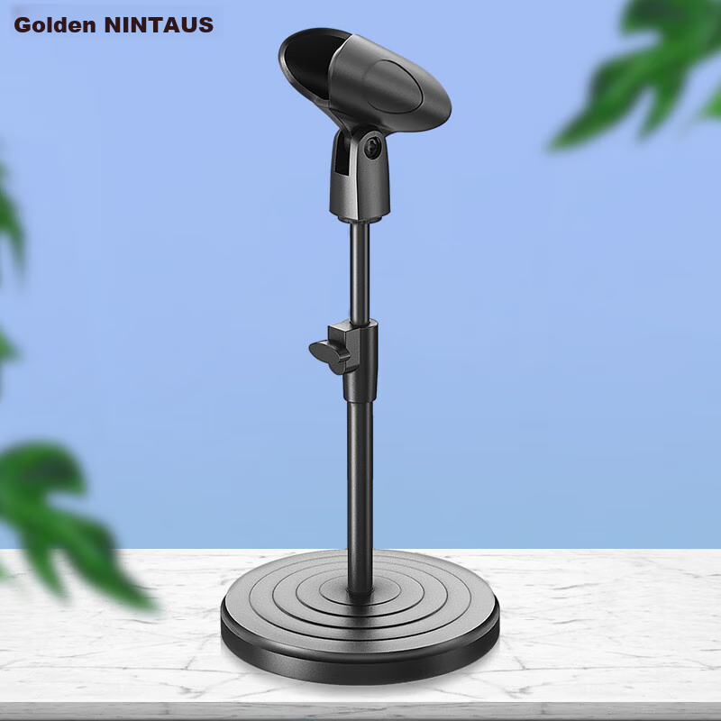 Jing Zheng NINTAUS HY-DS13 Wireless Microphone, Desktop Live Streaming Stand, Upright Desktop Microphone Stand, Shockproof Stand, Desktop Microphone Mount, Handheld Microphone Base, U-Shaped Clamp
