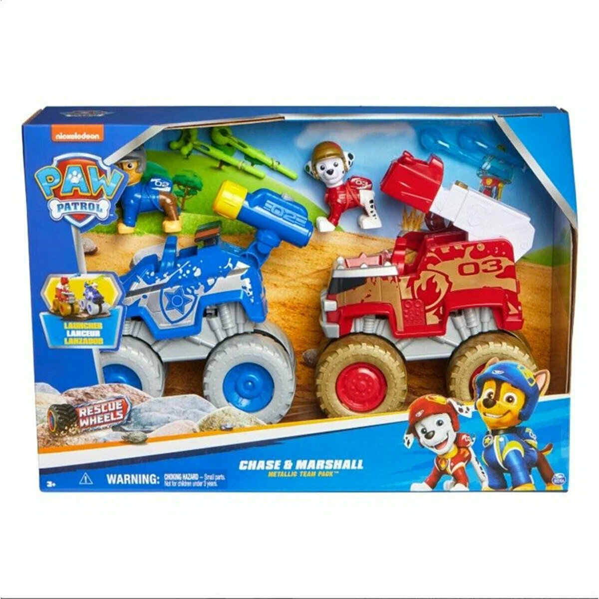 Щенячий патруль игрушки автомобиль Nickelodeon Paw Patrol Rescue Wheels Chase and Marshall