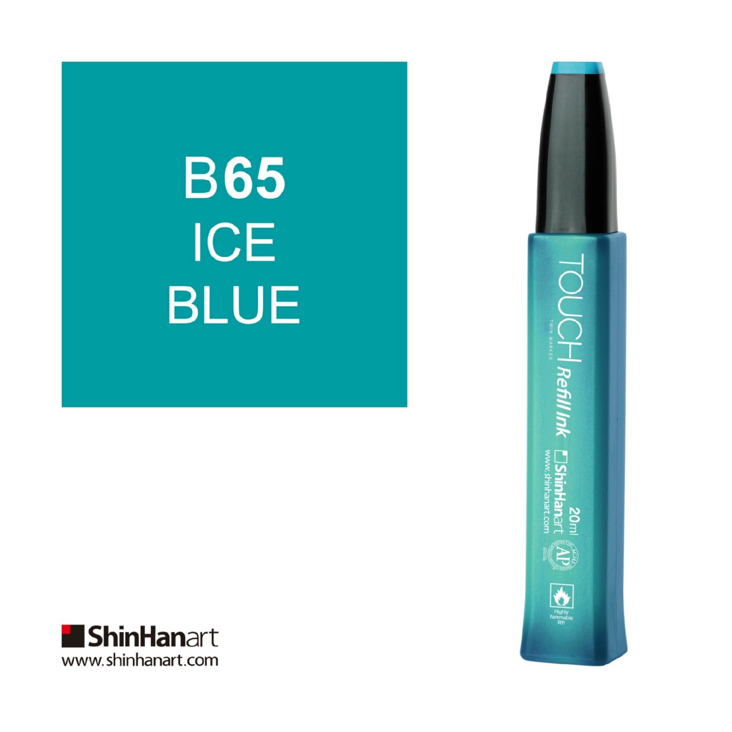 Чернила спиртовые ShinHan TOUCH для маркеров 20мл B65 Синий ледяной