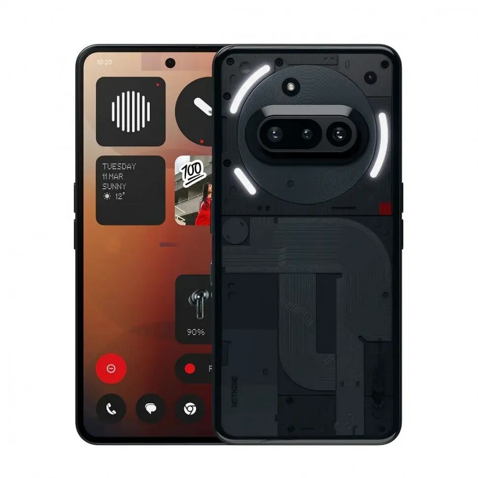 Смартфон Nothing Phone (3A) 8/128 Black, 6.72 дюйма, 120Гц, AMOLED