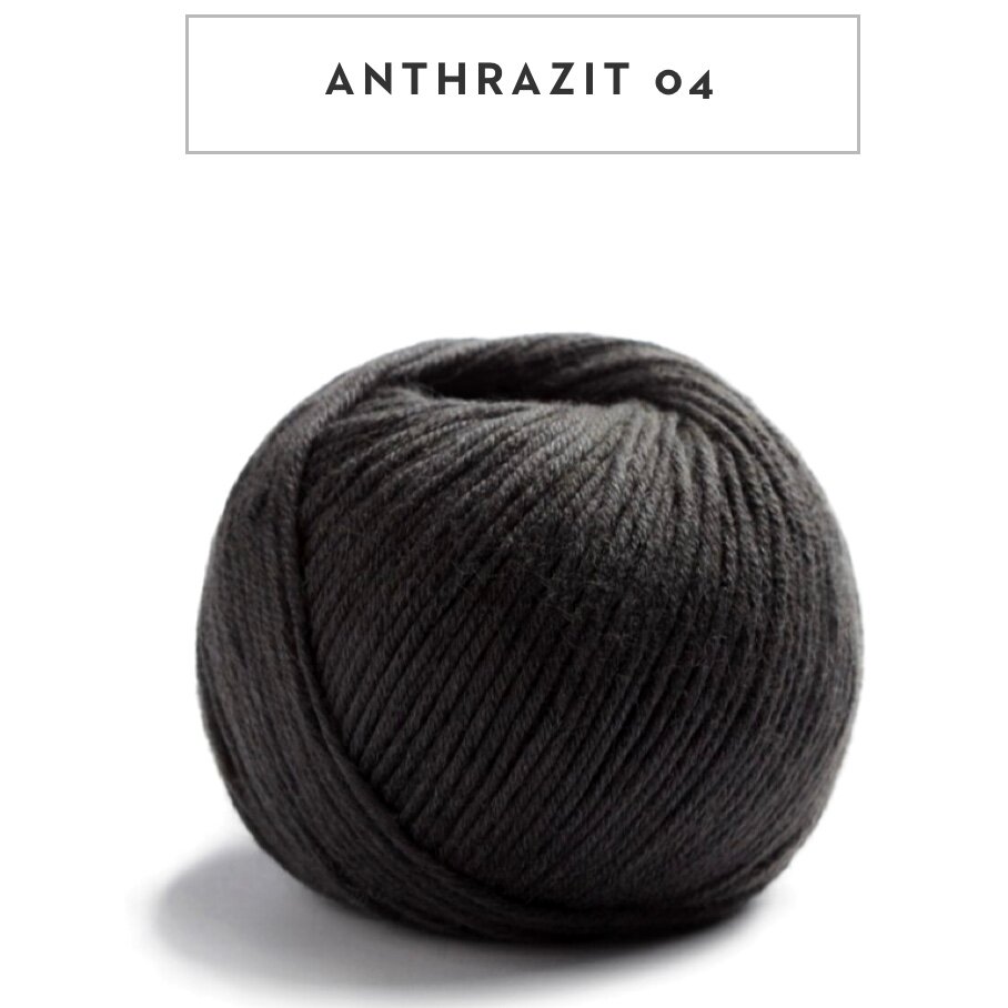Perla /Перла/ пряжа Lamana (60% пима хлопок, 25% бэби альпака, 15% шелк), 50г/115м (04, anthrazit (антрацит), серый)