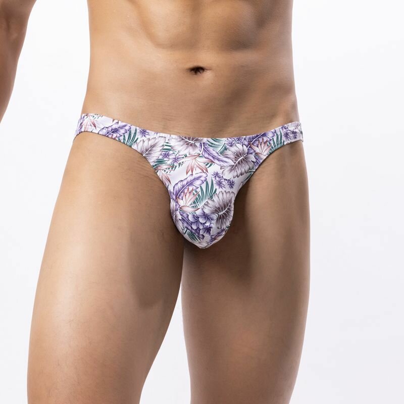 Стринги мужские hair-generation, с принтом, заниженная талия, XXL, цвет банановый лист