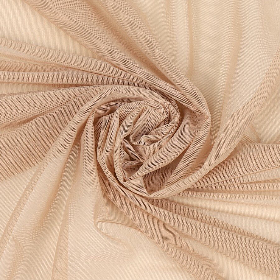 Сетка эластичная KRUZHEVO TBY.068 80г/м² ш.160см цв.168 серебристый пион уп.3м