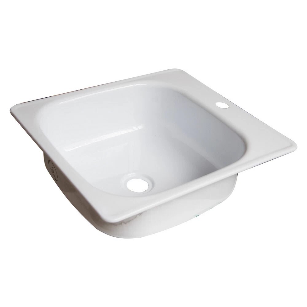 Мойка для кухни 45х50х16,5 см подвесная с кронштейнами эмалированная (513713) Сантэкс 513713