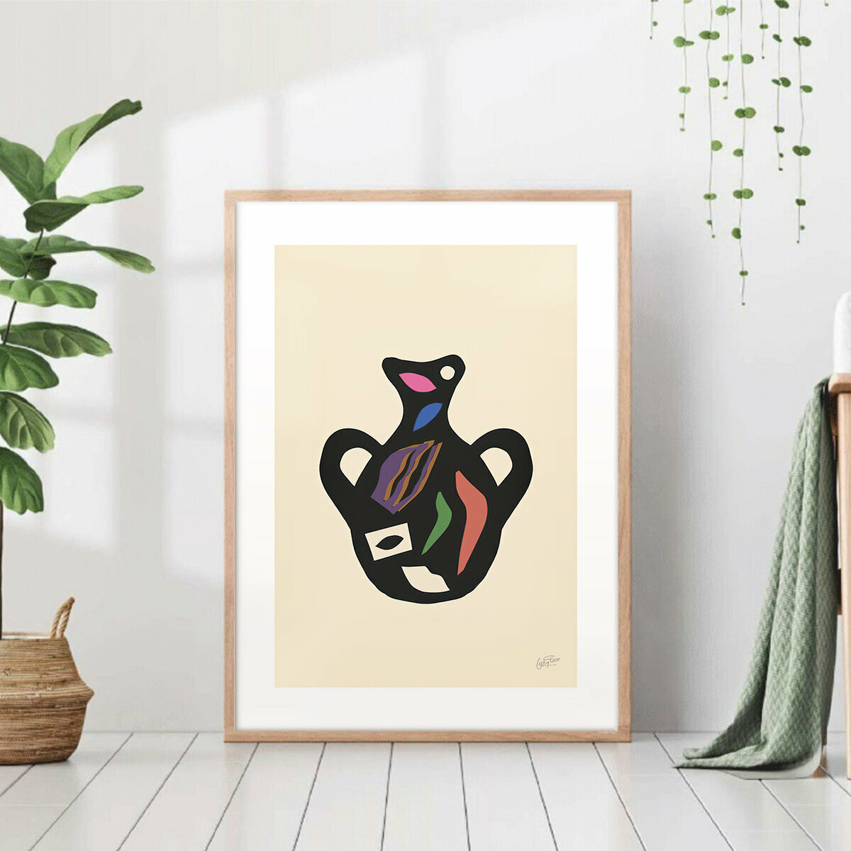 Постер "Кувшин репродукция в современном стиле" 40x50 без рамки для интерьера на стену