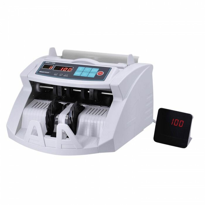 Счетчик банкнот с детектором для проверки фальшивых купюр автоматический MERTECH C-3000