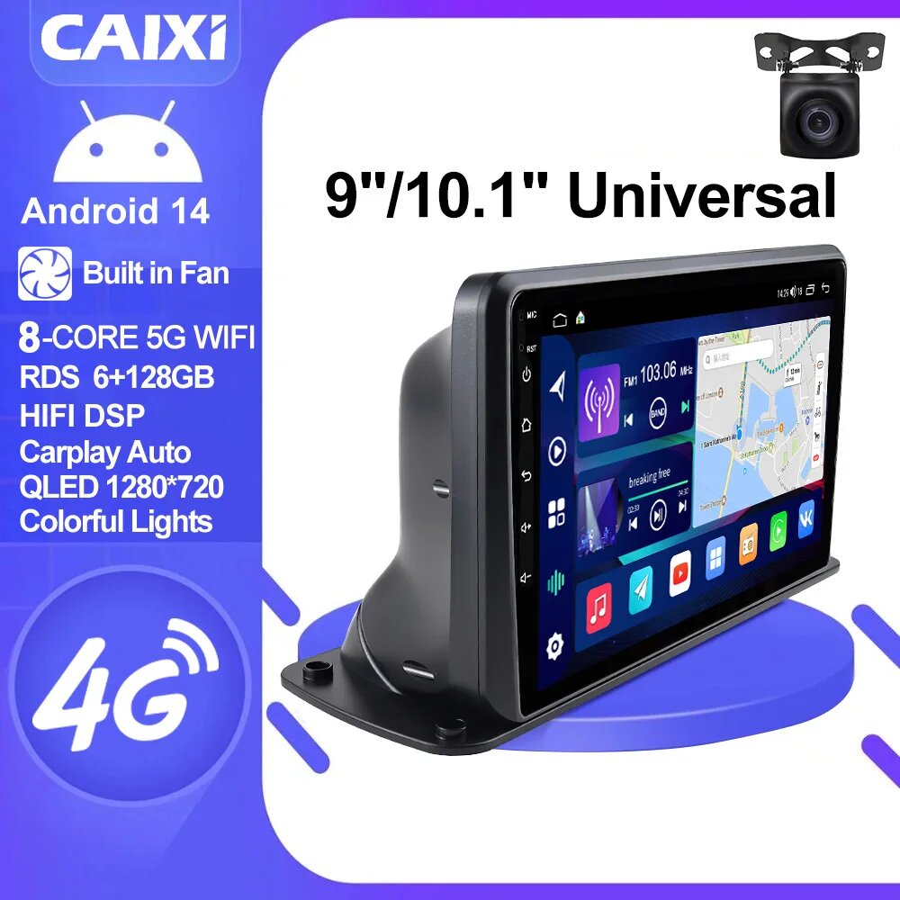 CAIXI 9/10 дюймовый Carplay Android автомобильный радиоприемник мультимедийная навигация gps приборная панель универсальный грузовик 2 din Авторадио Стерео DVD