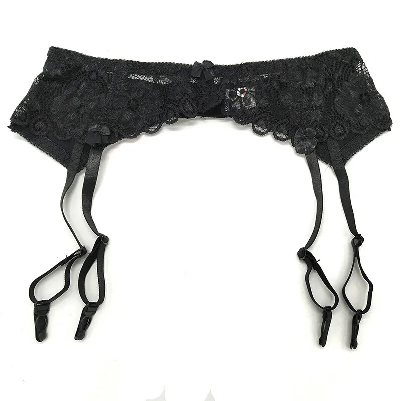Кружевные подвязки для чулок Черный, черный