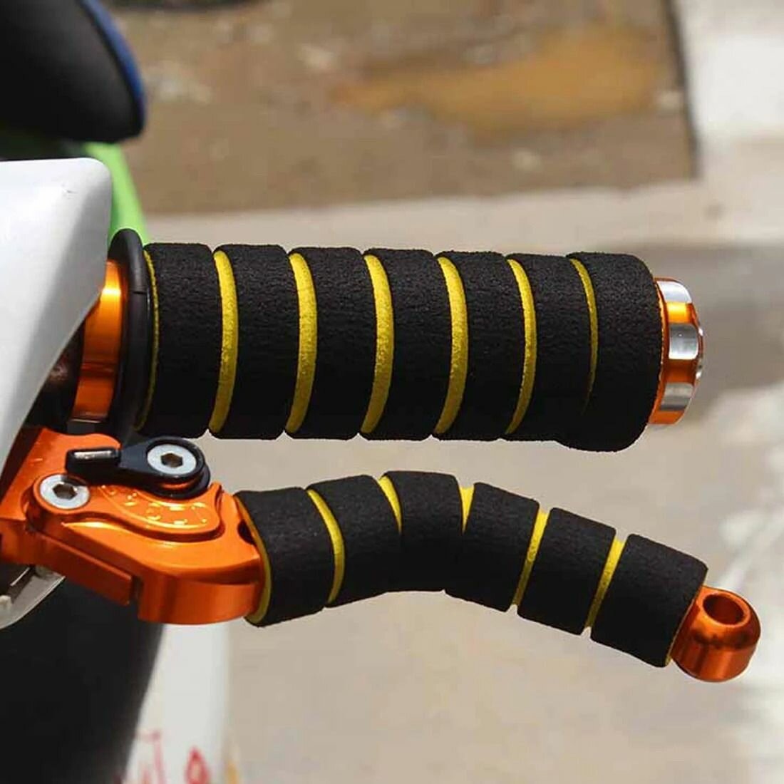 Грипсы неопреновые для велосипеда, на ручку тормоза, цвет желтый