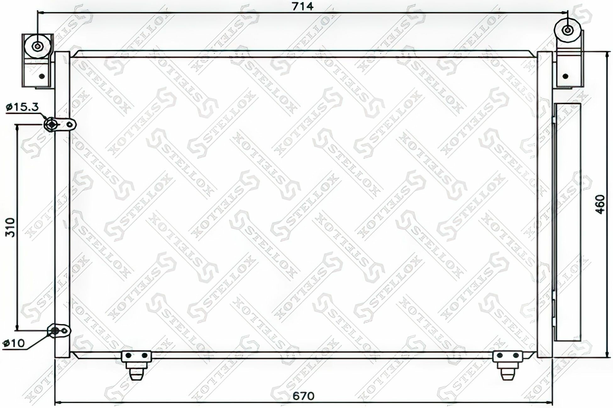 Радиатор кондиционера для Мазда MPV 2 10-45192-SX STELLOX