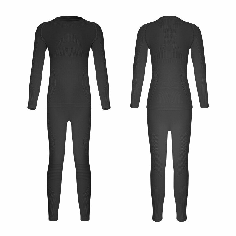 Детская лыжная быстросохнущая компрессионная футболка, влагоотводящая, дышащая, спортивная, унисекс, термобелье