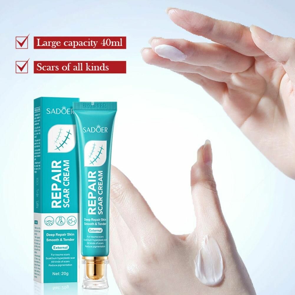 Крем-гель от шрамов, рубцов, растяжек, травм и пигментации, мазь от следов прыщей для лица и тела