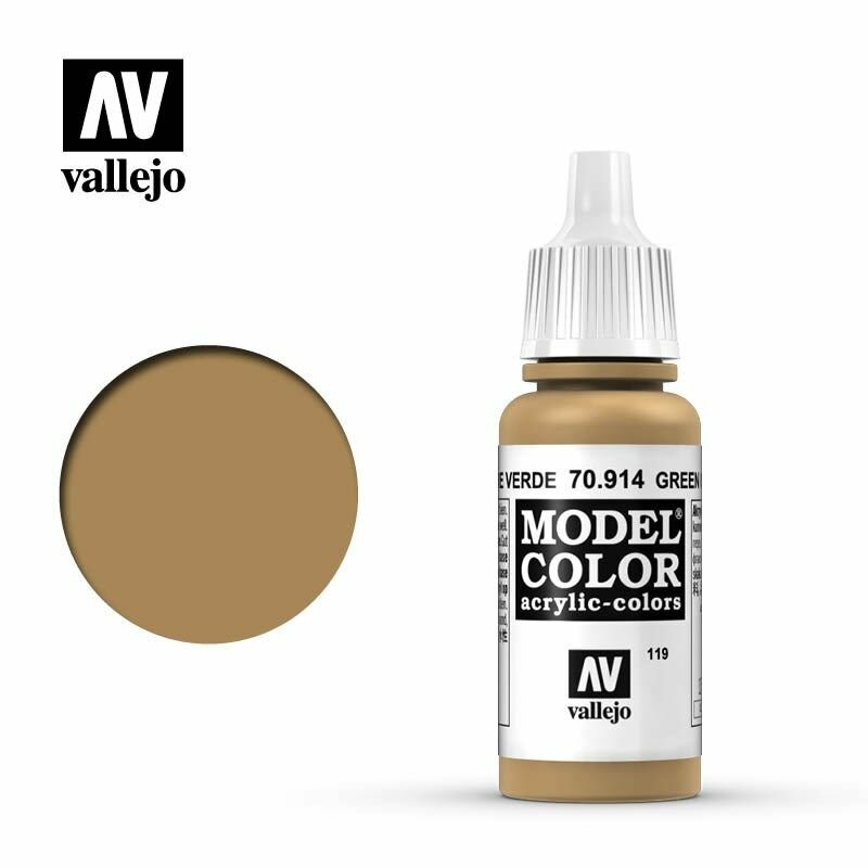 Краска Model Color - Green Ochre 18 ml Vallejo 70914