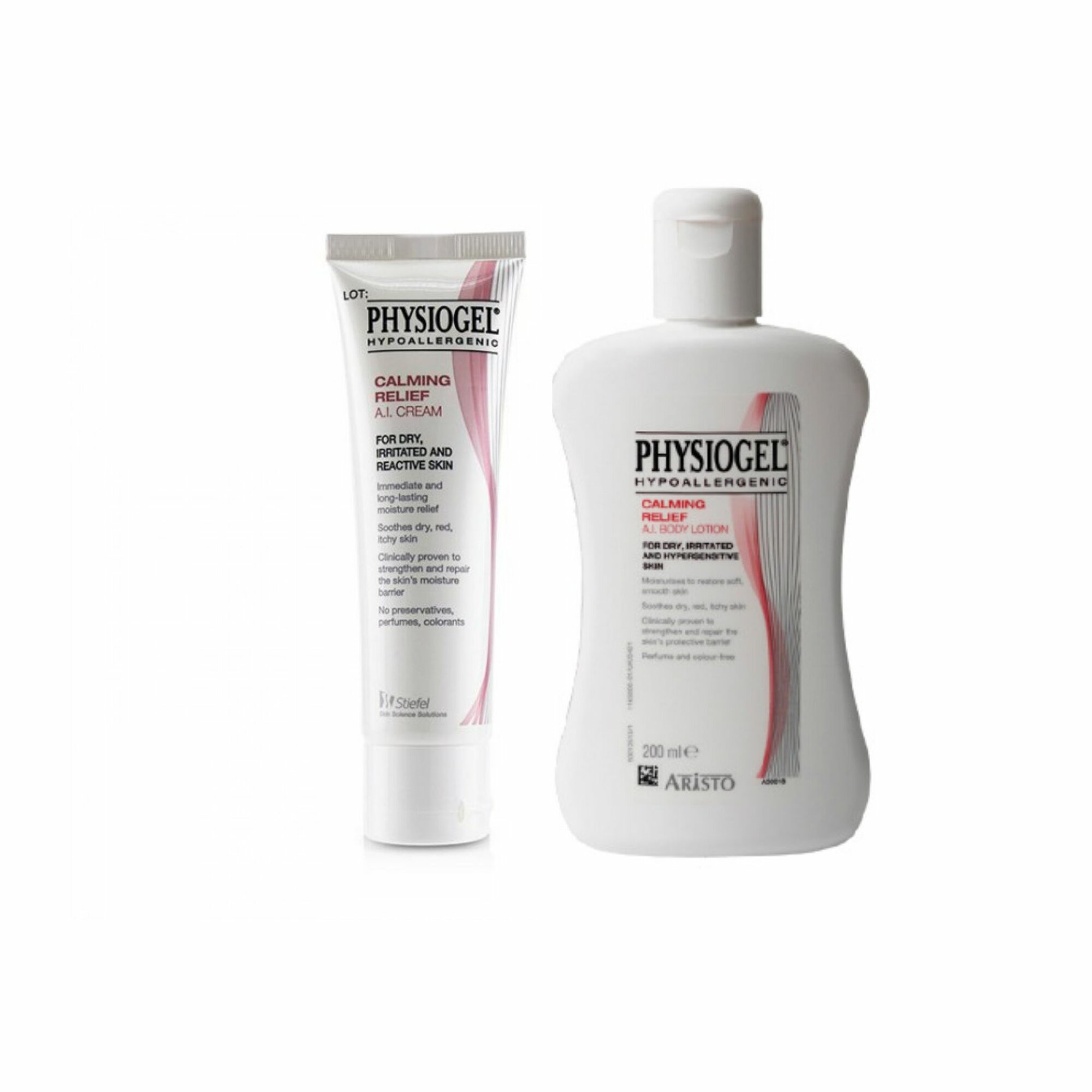 PHYSIOGEL CR A.I. Набор Успокаивающий крем для лица, 50 мл + Успокаивающий лосьон для тела, 200 мл