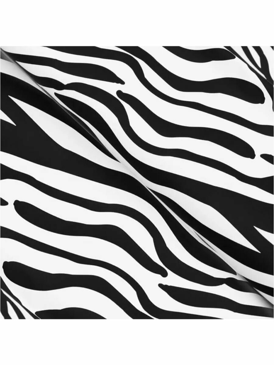 Бумага упаковочная тишью Зебра / листы (50*66 см) / 10 шт. / Веселуха