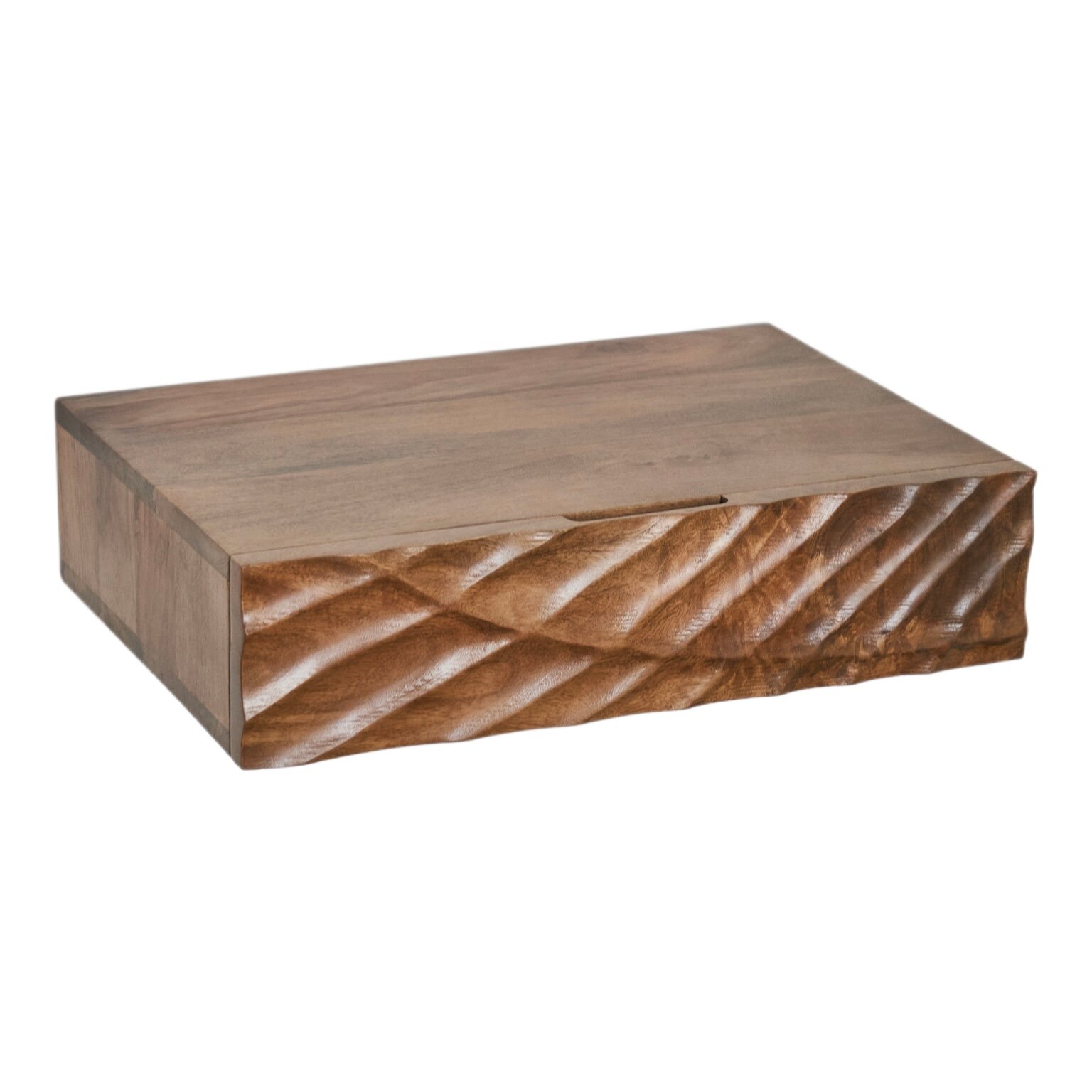 Прикроватная подвесная тумбочка из массива, лахара II для спальни