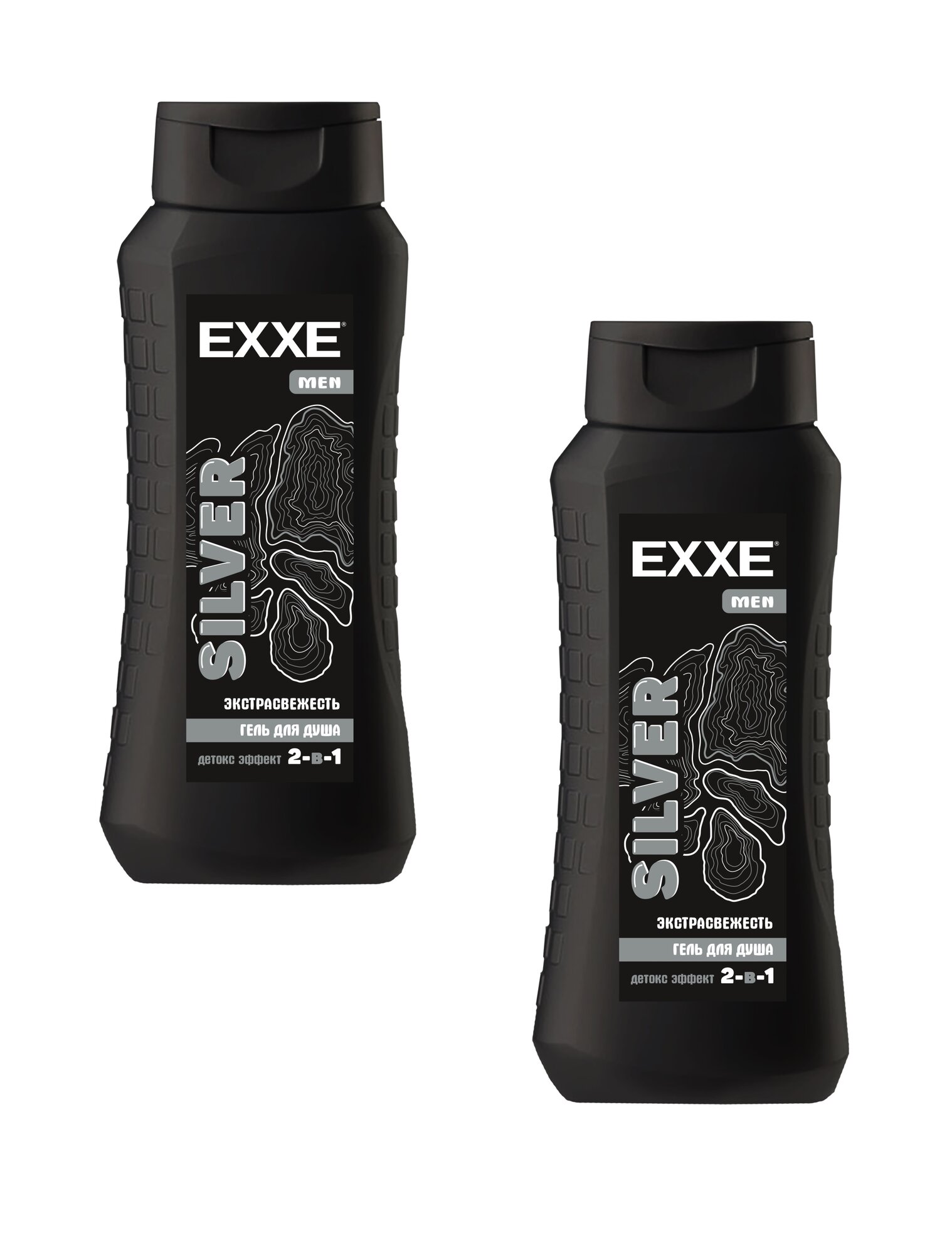 Гель Exxe Men для душа 2в1 "Экстрасвежесть" Silver 400 мл, 2 шт