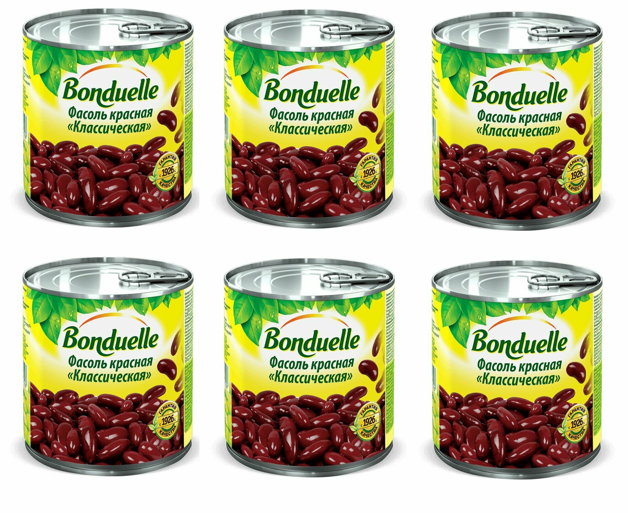 Bonduelle фасоль красная натуральная 425мл(Набор из 6 шт)