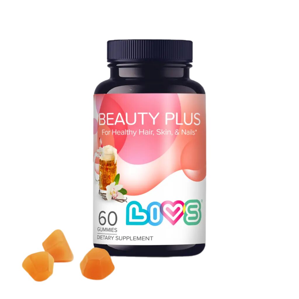 LIVS Комплекс Витаминов для Кожи, Волос и Ногтей со вкусом крем-соды, фруктов и ягод мармеладные пастилки массой 3 г 60 шт