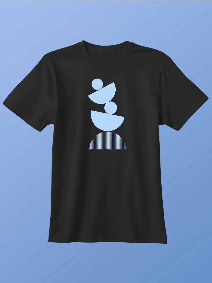 Футболка с абстракцией фигуры