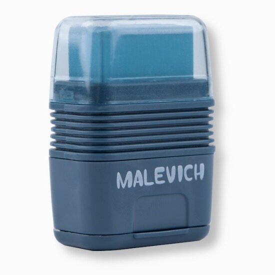 Точилка Малевичъ и ластик , 2 в 1, 2 шт в комплекте