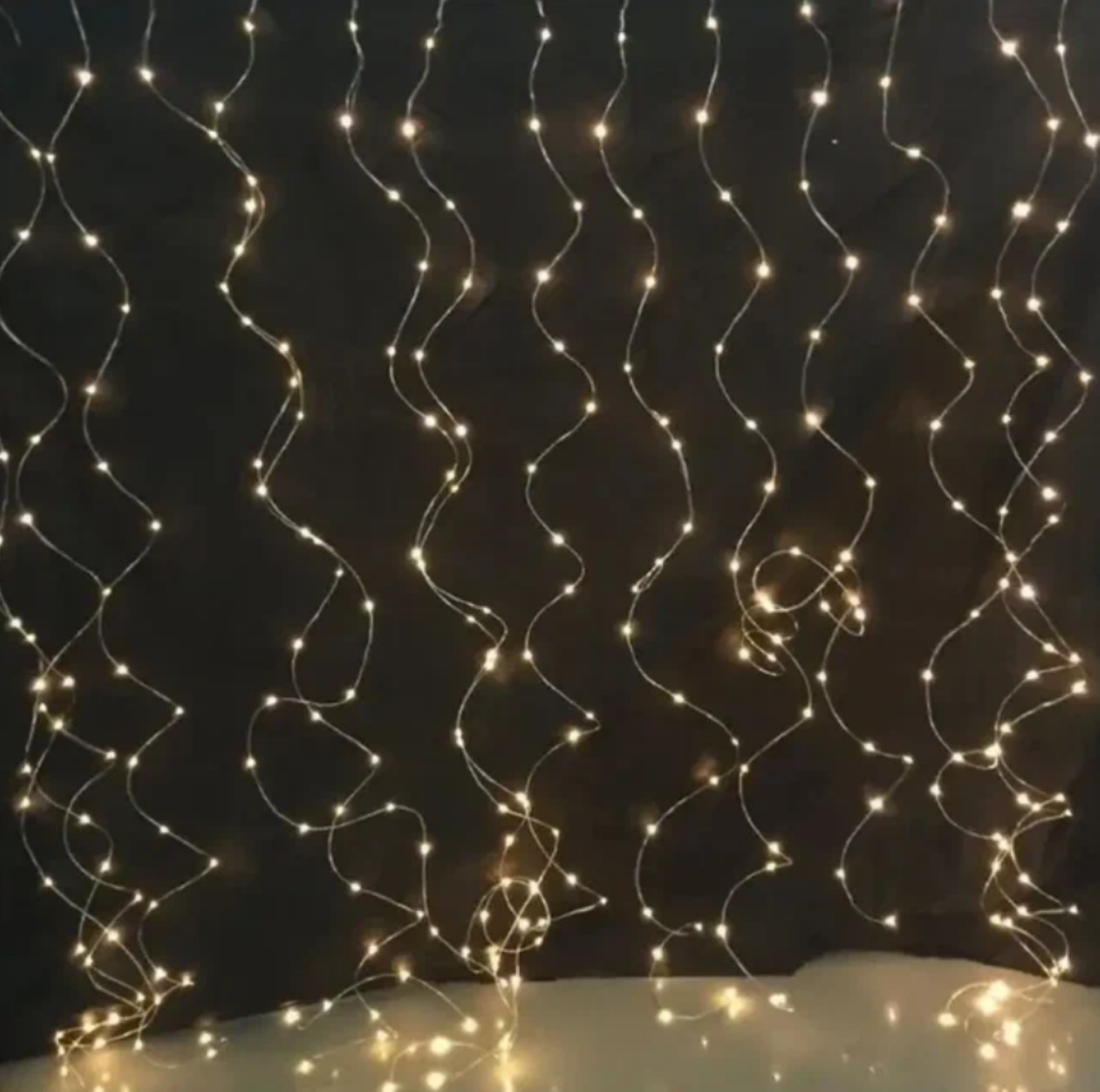 Гирлянда светодиодная - Занавес/штора леска/ роса, 200 LED, тёплый белый (3.0 м х 2.0 м), 8 режимов, соединяемая