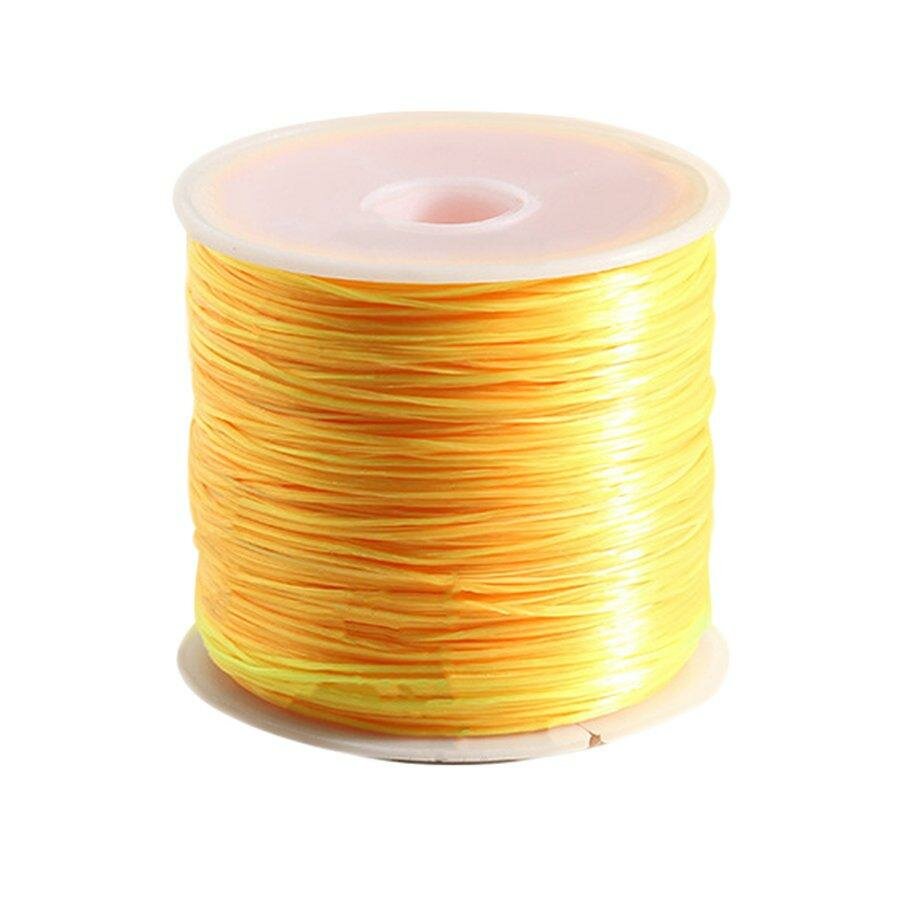 Прочный эластичный браслет из прозрачной эластичной нити с кристаллами и бусинами