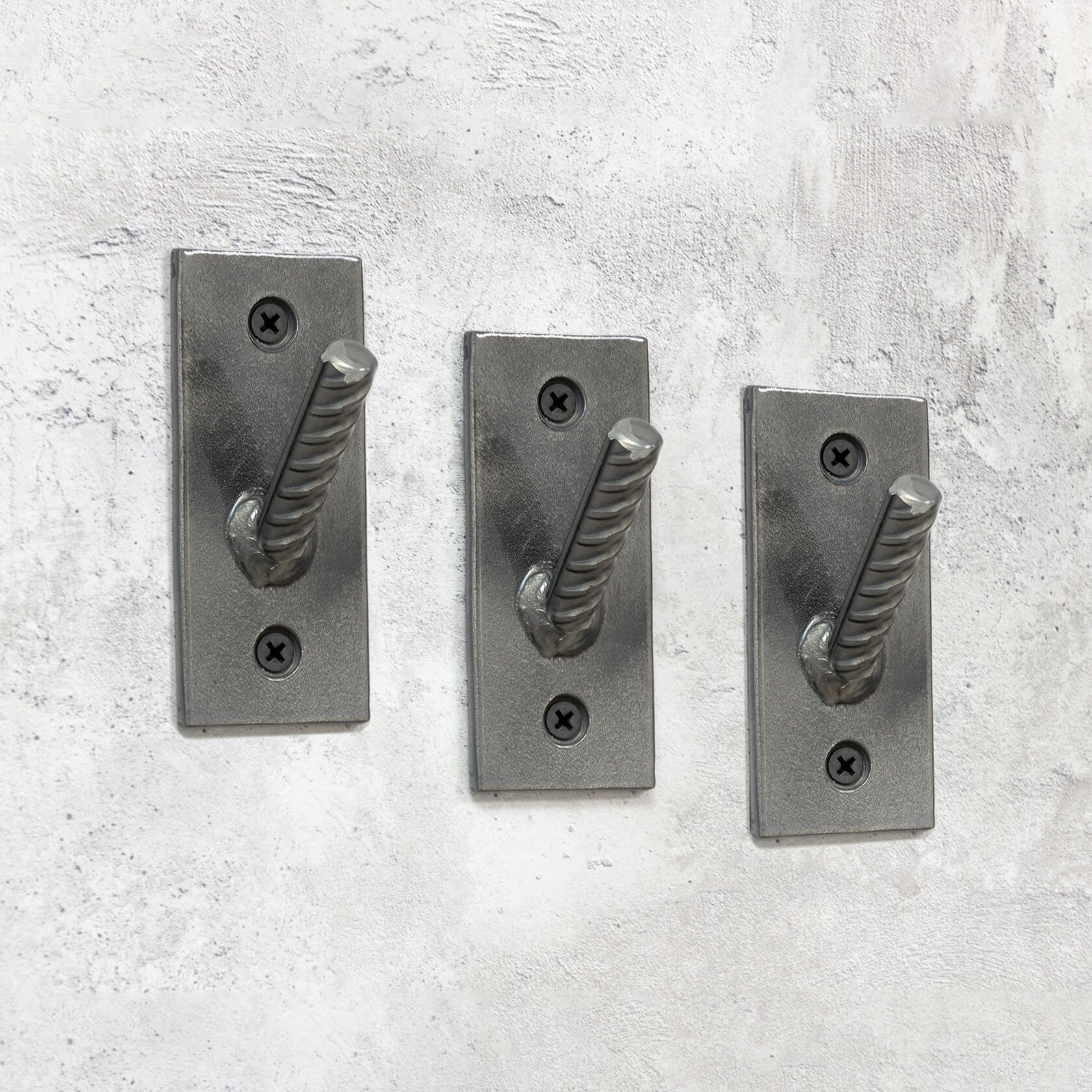 Крючки настенные в стиле Лофт, лак / Комплект 3 шт